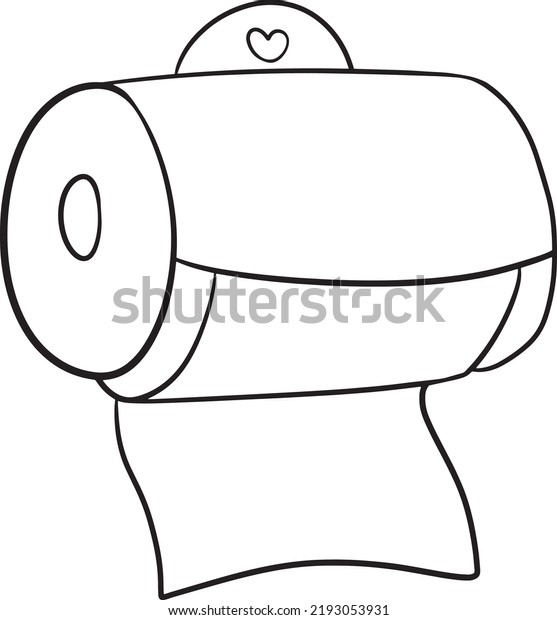 Tissue Paper Coloring Page Doodle Kawaii Stock Vector (Royalty Free ...