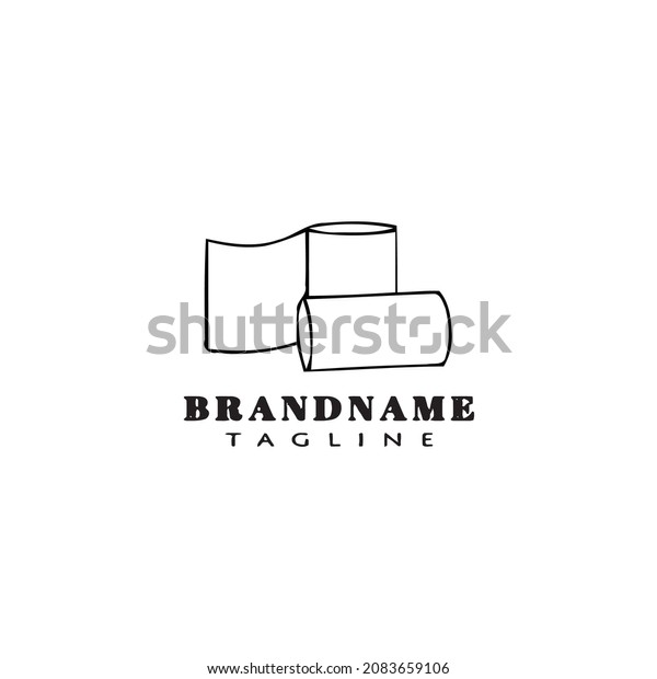 Tissue Paper Logo Cartoon Template Icon Stock Vector (Royalty Free ...