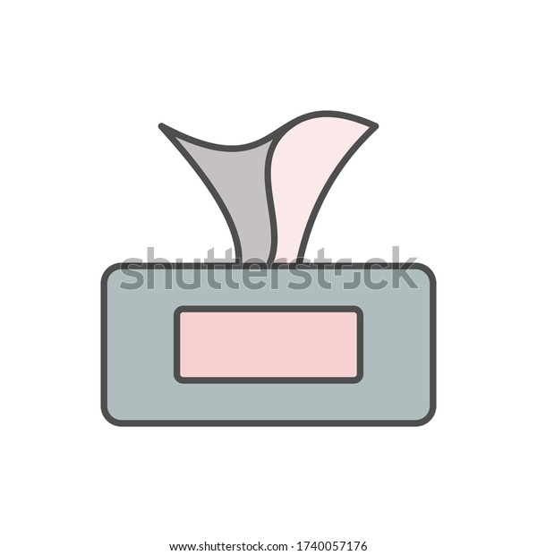 Tissues Icon Simple Outline Colored Vector Stock Vector (Royalty Free ...