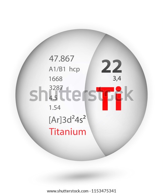 Titanium Icon Badge Style Periodic Table Stock Vector (Royalty Free ...