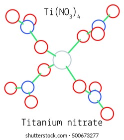 Titanium Nitrate Tin4o12 Molecule Isolated On Stock Vector (Royalty ...
