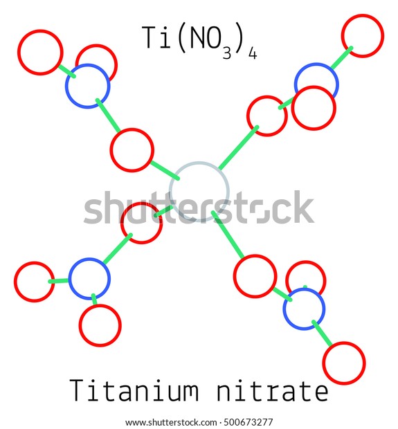 Titanium Nitrate Tin4o12 Molecule Isolated On Stock Vector (Royalty ...