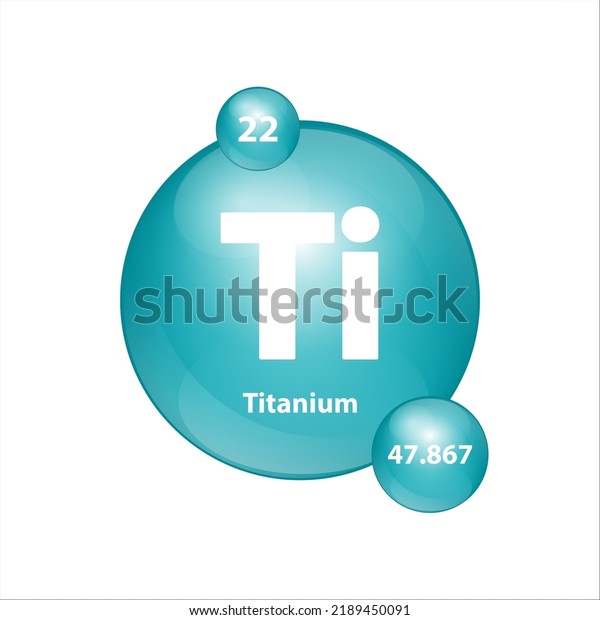 Titanium Ti Icon Structure Chemical Element Stock Vector (Royalty Free ...