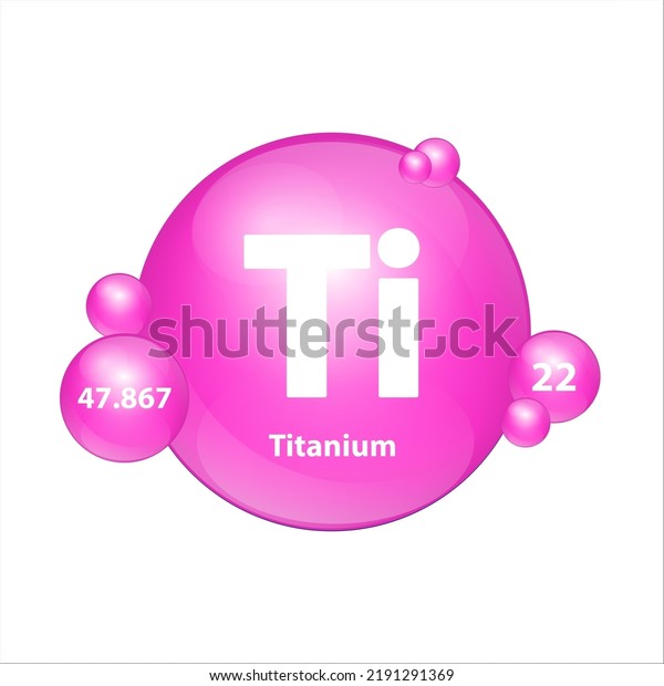 Titanium Ti Icon Structure Chemical Element Stock Vector (Royalty Free ...