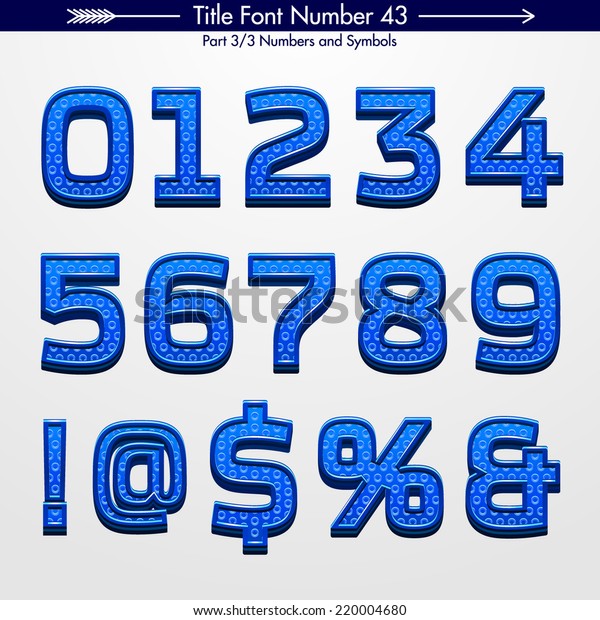 Title Font Number 43 Numbers Symbols Stock Vector (Royalty Free ...