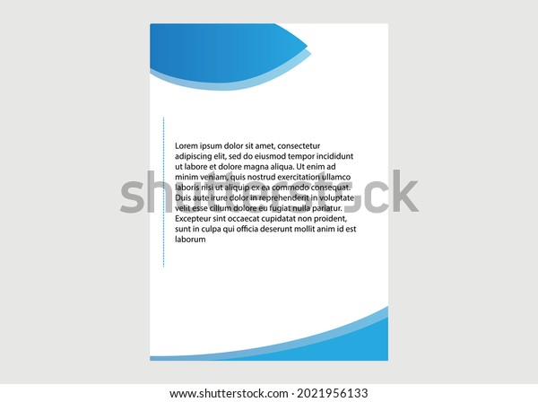 Title Page Book A4 Format Vector Stock Vector (Royalty Free) 2021956133 ...
