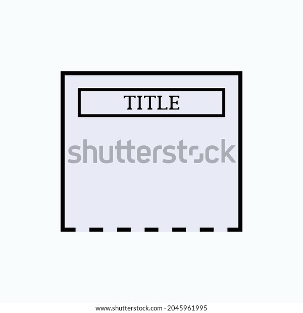 Titles Icon Header Headline Symbol Vector Stock Vector (Royalty Free ...