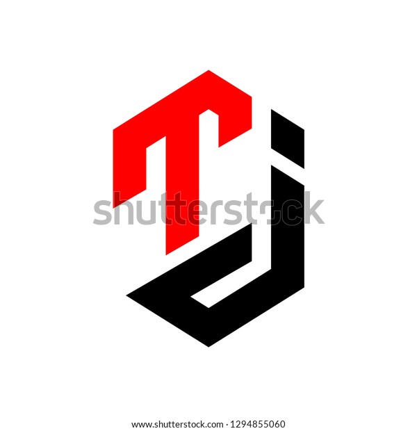 Tj Logo Design Initial Geometric Vector Stock Vector (Royalty Free ...