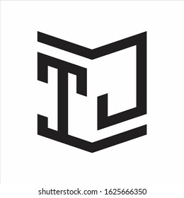 Tj Logo Emblem Monogram Shield Style Stock Vector (Royalty Free ...