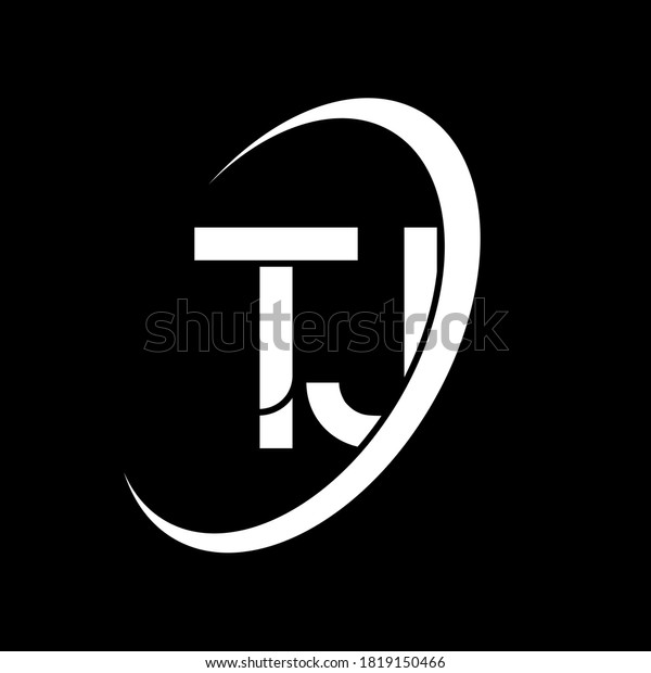 Tj Logo T J Design White Stock Vector (Royalty Free) 1819150466