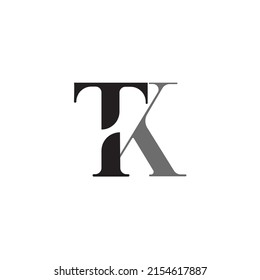 Tk Letters Abstract Logo Design Stock Vector (Royalty Free) 2154617887 ...