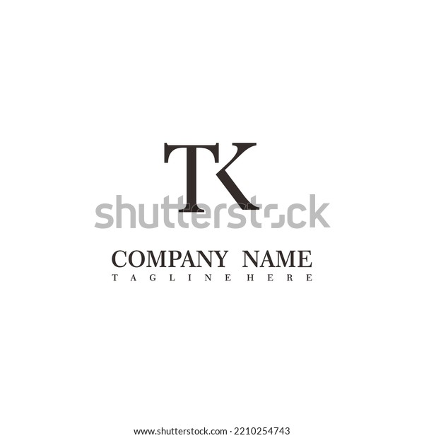 Tk Logo Design Concept Simple Idea Stock Vector (Royalty Free ...