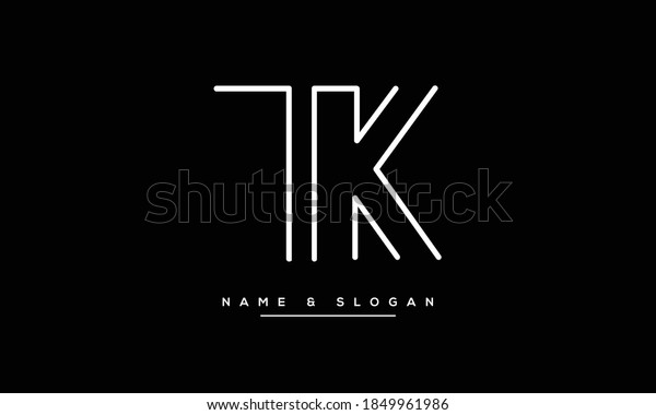 Tkkt T K Abstract Letters Logo Stock Vector (Royalty Free) 1849961986