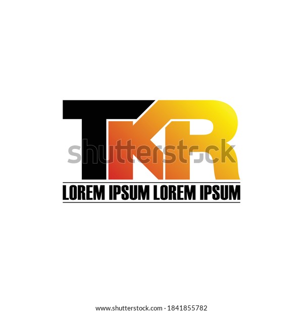 Tkr Letter Monogram Logo Design Vector Stock Vector (Royalty Free ...