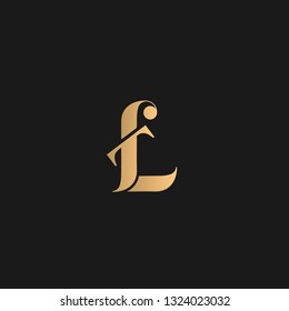 Tl Logo Vector Golden Initial Logo Stock Vector (Royalty Free) 1324023032