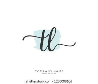 Lt Initial Handwriting Logo Vector Stock Vector (Royalty Free) 1270134517
