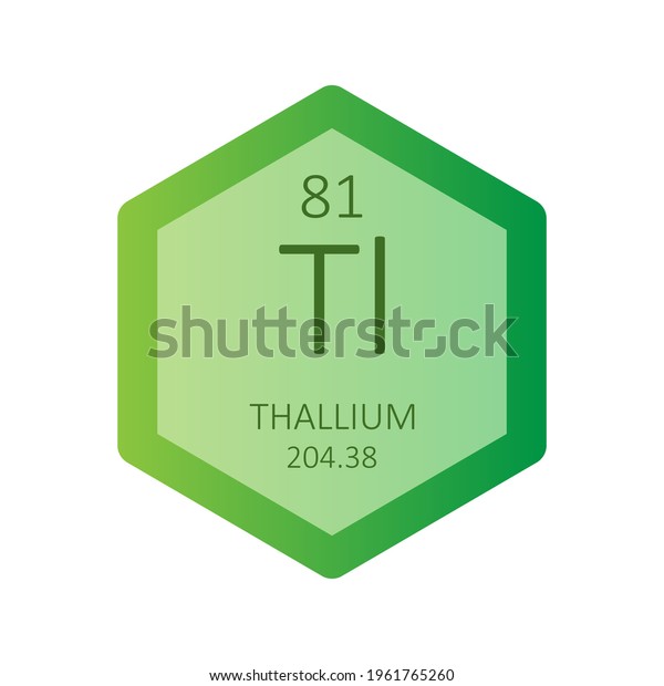 Tl Thallium Post Transition Metal Chemical Stock Vector (Royalty Free ...