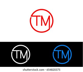 Tm Logo Letter Design Vector Red Stock Vector (Royalty Free) 654820375 ...