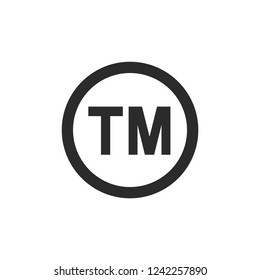 Tm Vector Icon Trademark Symbol Simple Stock Vector (Royalty Free ...