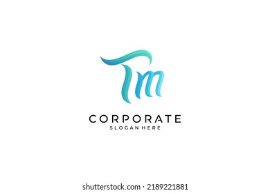 Tm T M Monogram Letter Logo Stock Vector (Royalty Free) 2189221881 ...