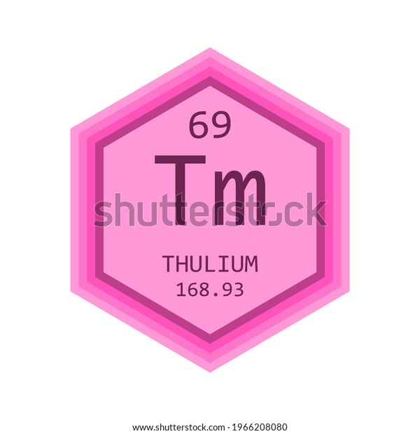 Tm Thulium Chemical Element Periodic Table Stock Vector (Royalty Free ...