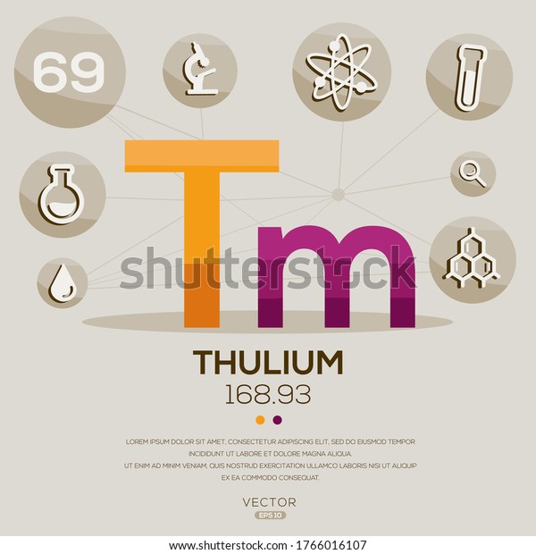 Tm Thuliumthe Periodic Table Elementletters Iconsvector Stock Vector ...