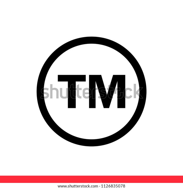 Tm Vector Icon Trademark Symbol Simple Stock Vector (Royalty Free ...