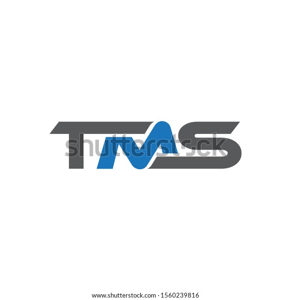 Tms Letter Logo Design Blue Gray Stock Vector (Royalty Free) 1560239816 ...