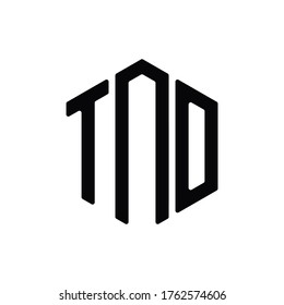 Tnd Letter Logo Design Polygon Rounded Stock Vector (Royalty Free ...
