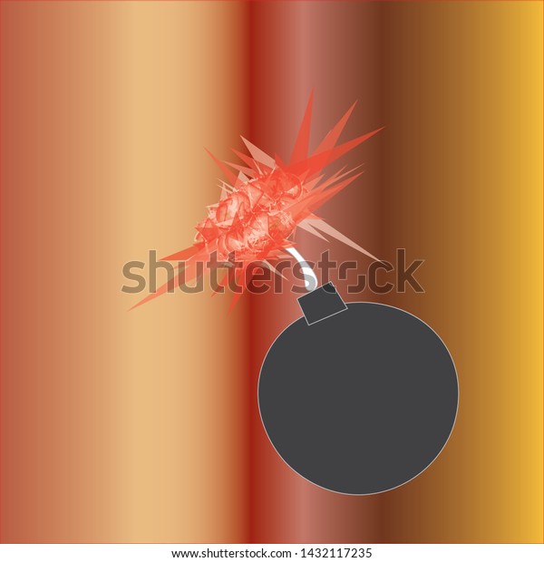 Tnt Bomb Explosion Fire Drawing Stock Vector (Royalty Free) 1432117235 ...