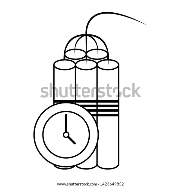 Tnt Detonator Timer Symbol Isolated Vector 스톡 벡터(로열티 프리) 1423649852 ...