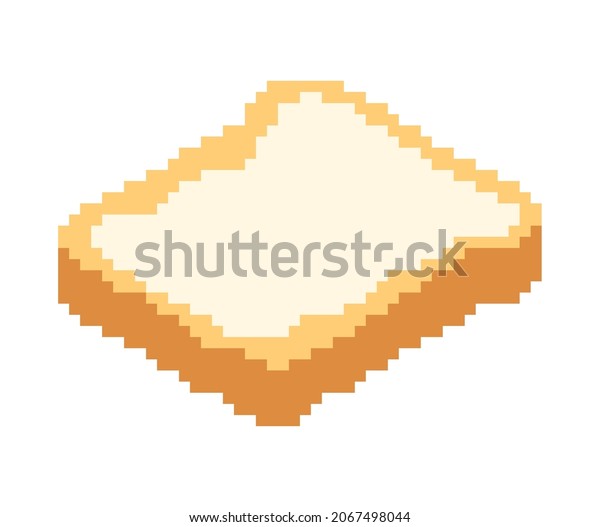 Toast Butter Pixel Art Pixelated Peanut Stock-vektor (royaltyfri ...