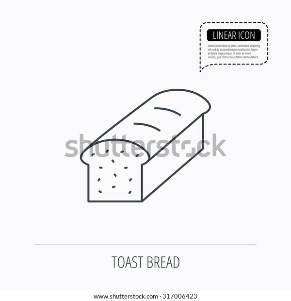 Toast Icon Sliced Bread Sign Bakery Stock Vector (Royalty Free ...