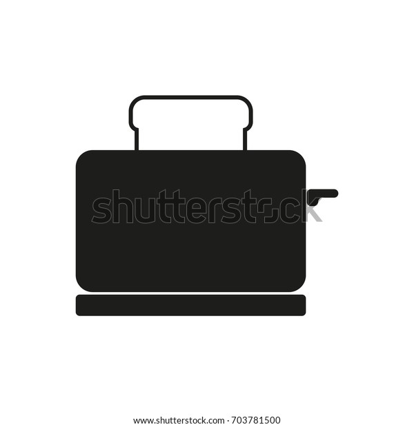 Toaster Silhouettes Vector Black Icon On Stock Vector (Royalty Free ...