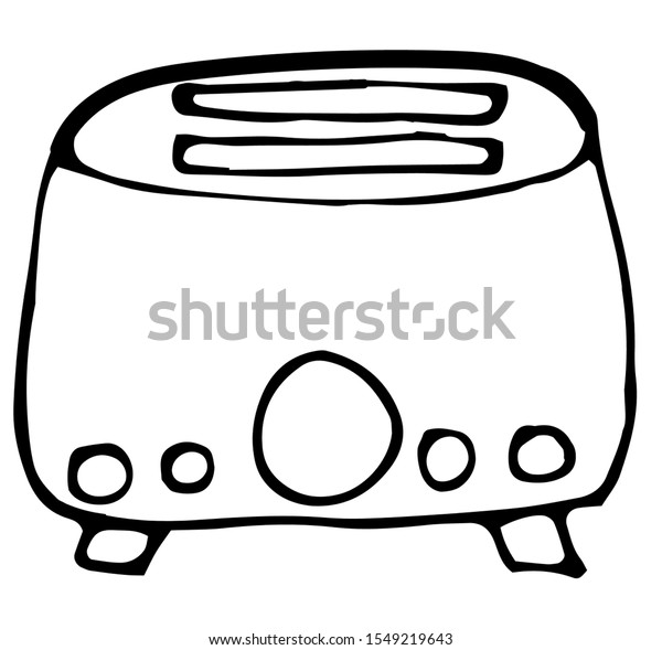 Toaster Sketch Vector Doodle Illustration Isolated Stock Vector ...