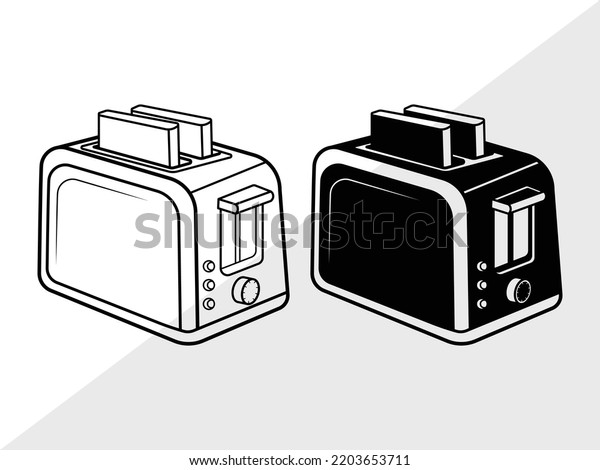 Toaster Svg Printable Vector Illustration Stock Vector (Royalty Free ...