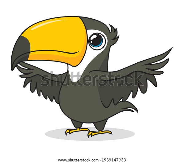 Toco Toucan Bird Cartoon Cute Stock Vector (Royalty Free) 1939147933 ...