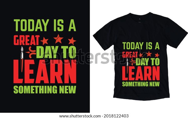 Today Great Day Learn Something New Stock Vector (Royalty Free ...