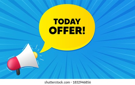 Today Offer Symbol Background Megaphone Special Stock Vector (Royalty ...