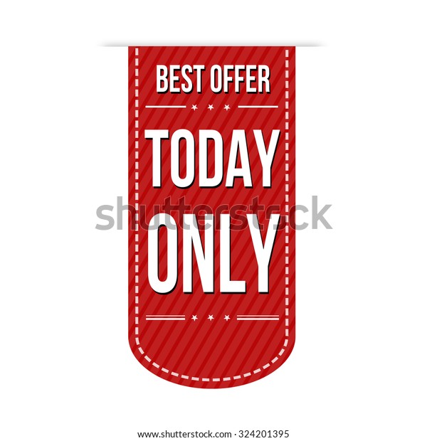 Today Only Banner Design Over White Stock Vector (Royalty Free ...