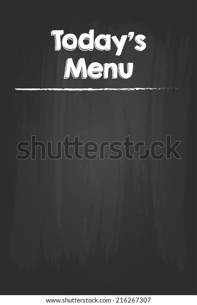 Today Restaurant Menu On Blackboard Stock Vector (Royalty Free ...