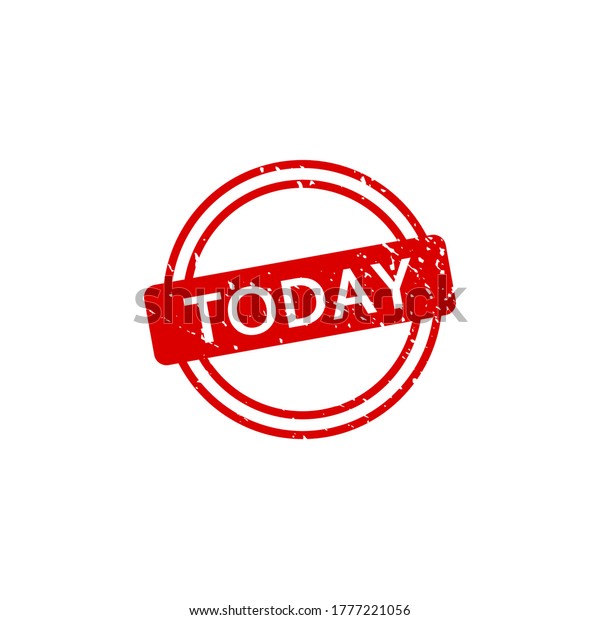 Today Stamp On White Background Today Stock Vector (Royalty Free ...