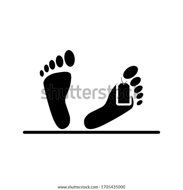 Toe Tag Icon On White Background Stock Vector (Royalty Free) 1705435000 ...
