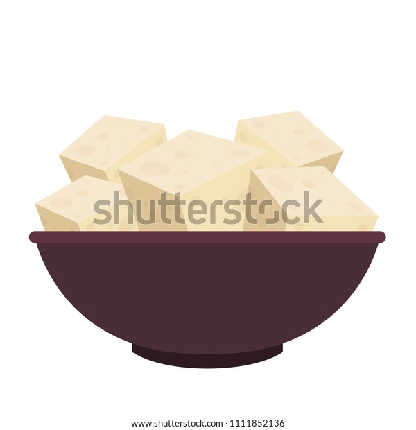 Tofu Cartoon Vector Free Space Text Stock Vector (Royalty Free ...