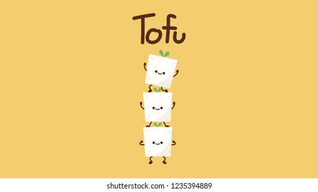 Tofu Character Design Cartoon Vector Wallpaper Stock Vector (Royalty ...