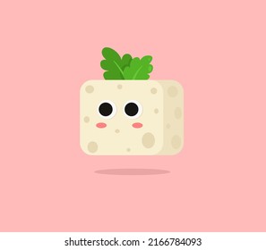 Tofu Vector Cartoon Cute Tofu Cartoon Stock Vector (Royalty Free ...