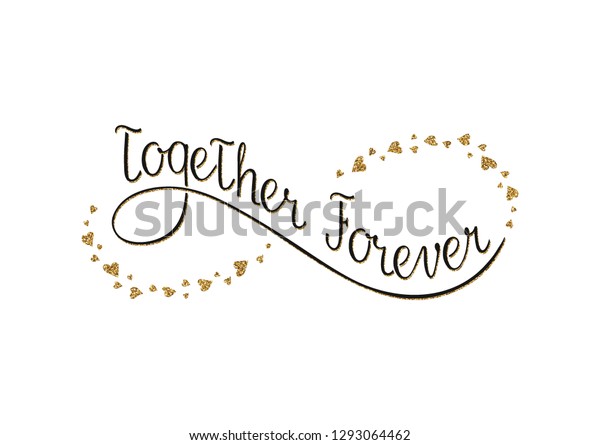 Together Forever Sign Infinity Formed By Stock Vector (Royalty Free ...