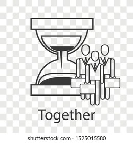 Together Icon Concept On Transparency Background Stock Vector (Royalty ...