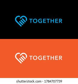 Together Logo Design Vector Illustration Stock Vector (Royalty Free ...