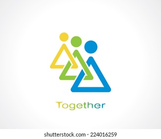 Together Symbol Template Logo Design Vector Stock Vector (Royalty Free ...